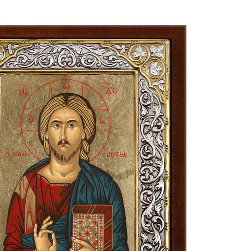 Christ Lifegiver Greek Orthodox Silver Icon Hagiography 26x20cm - Etsy