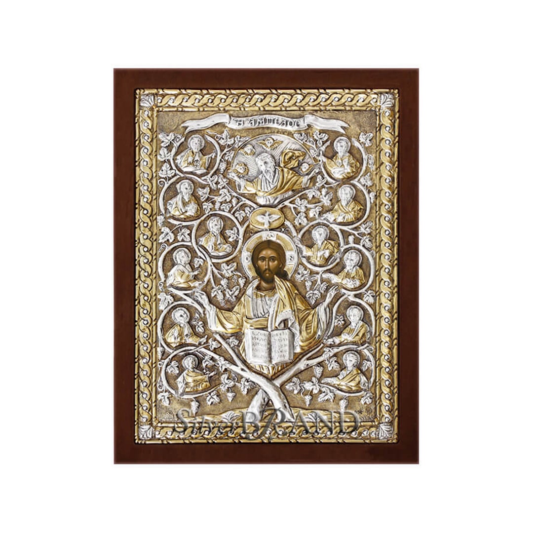 The Tree of Life Greek Orthodox Silver Icon 26x20cm (gold Plated) - Etsy