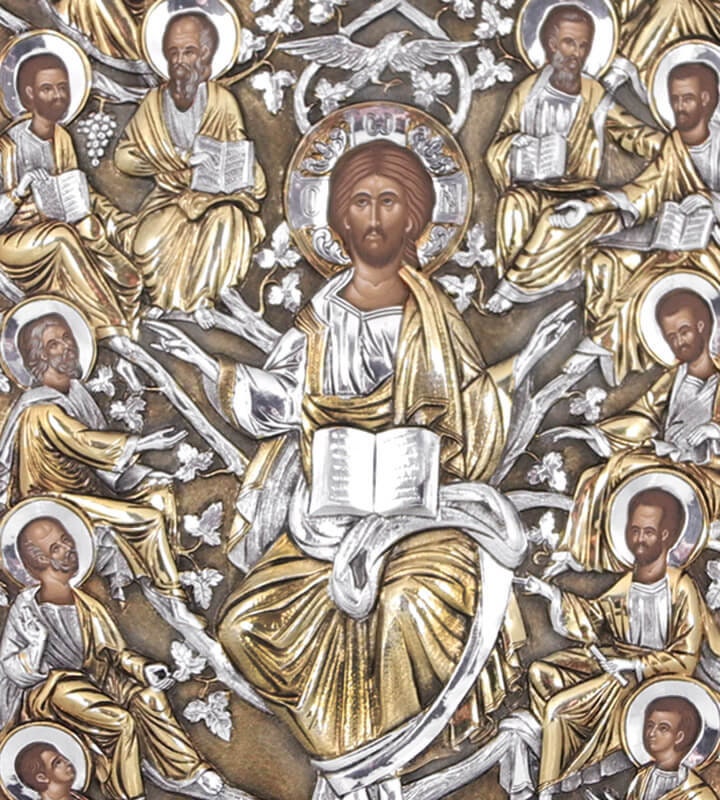 The Tree of Life Greek Orthodox Silver Icon 36x26cm (gold Plated) - Etsy
