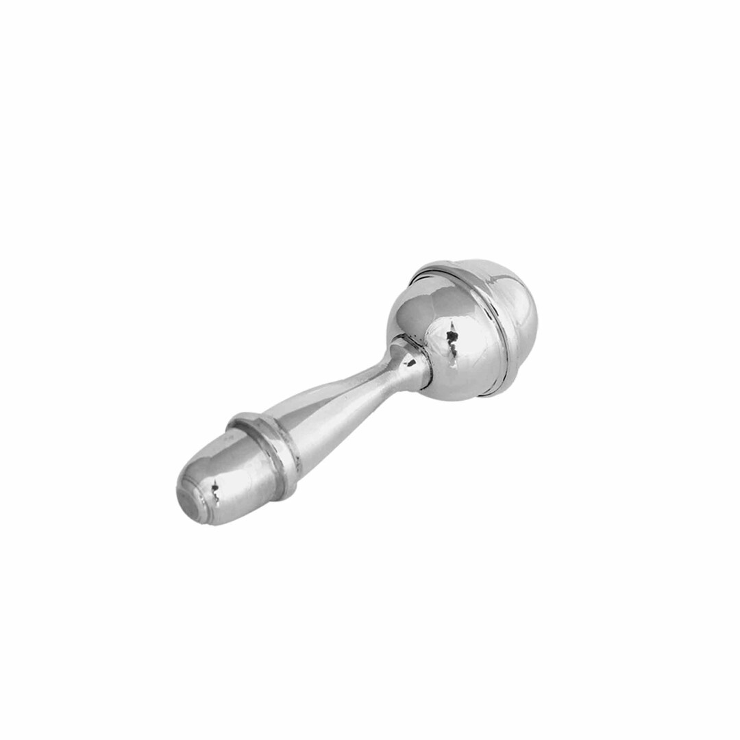 Small Sterling Silver One-sided Baby Rattle 8cm, Maraca, New Baby Gift ...