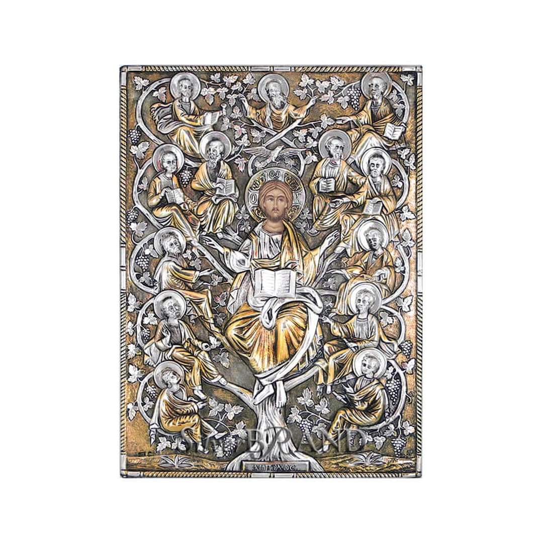 The Tree of Life Greek Orthodox Silver Icon 28x22cm (gold Plated) - Etsy