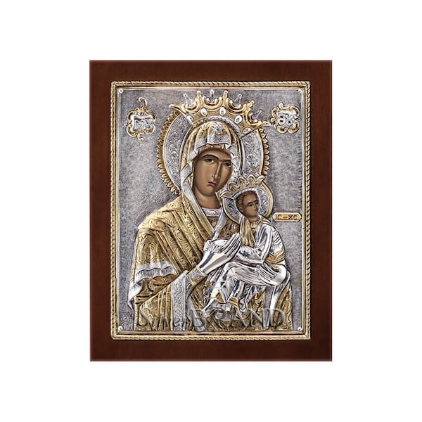 Greek Virgin Mary Icon - Etsy