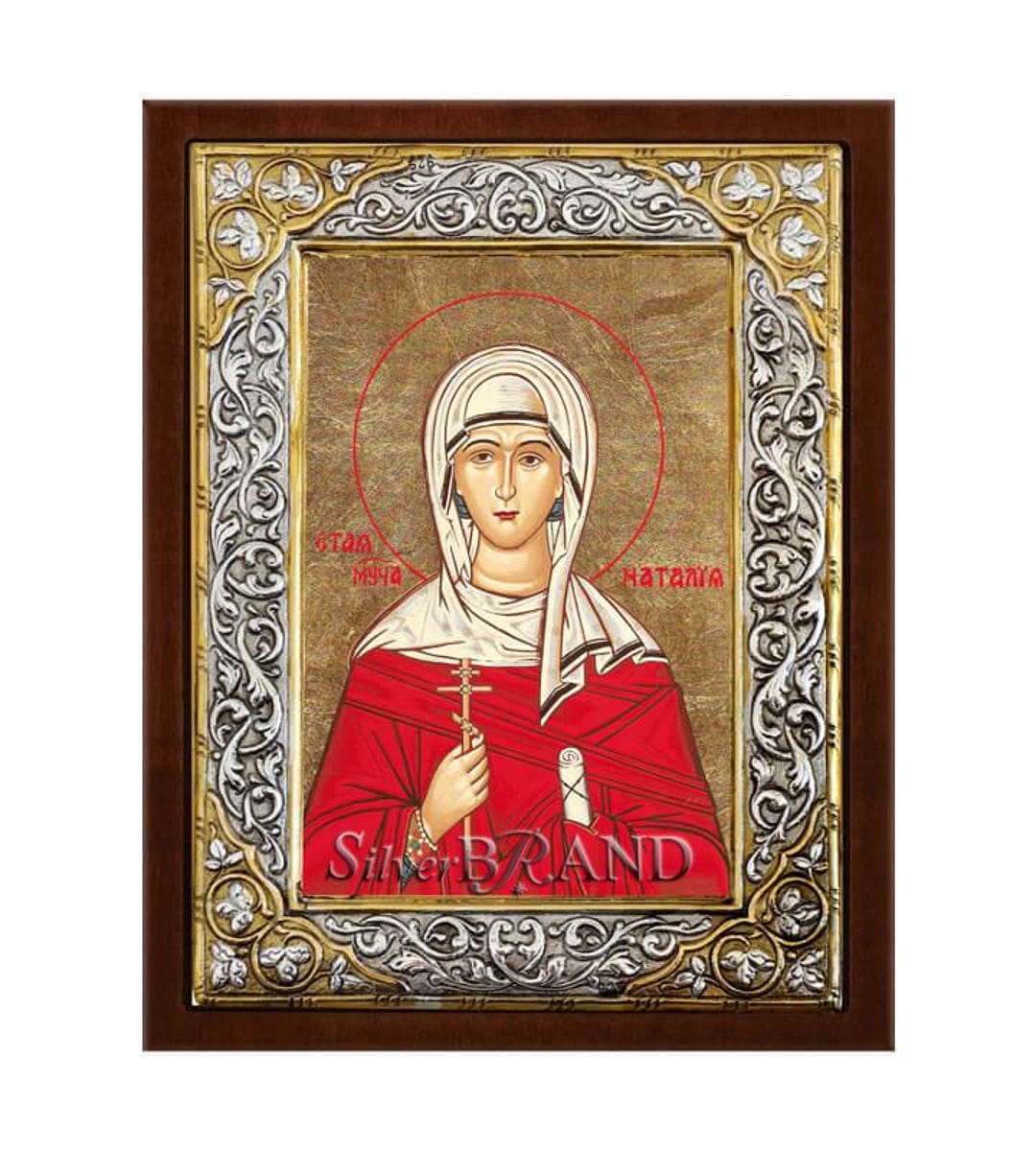 Saint Natalia Greek Orthodox Silver Icon Hagiography 26x20cm - Etsy