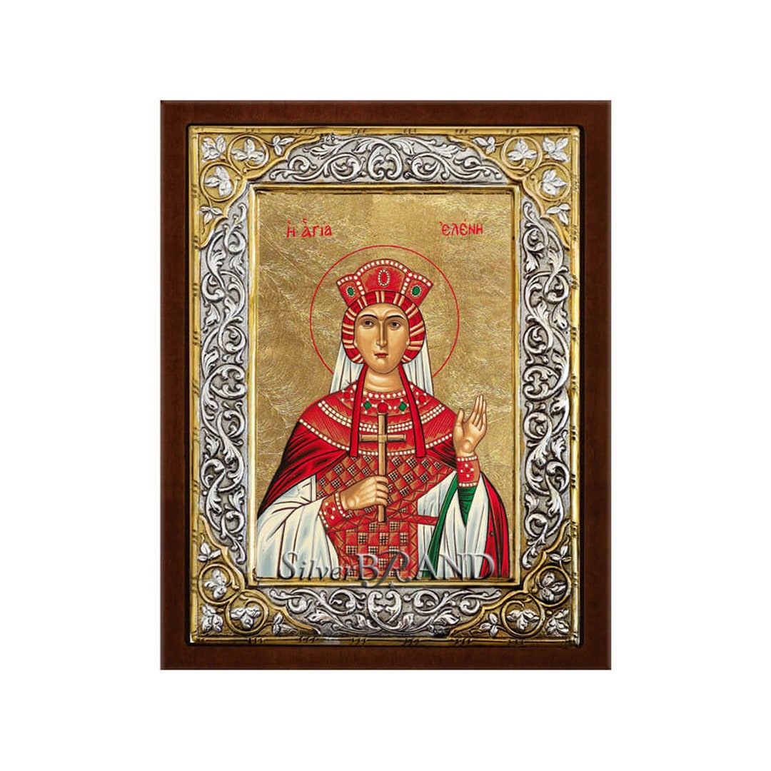 Saint Helen Greek Orthodox Silver Icon Hagiography 26x20cm - Etsy