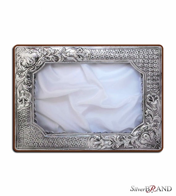 Silver Wedding Rectangle Crown Case With Flowers - Etsy