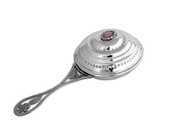 Silver Baby Rattle - Etsy