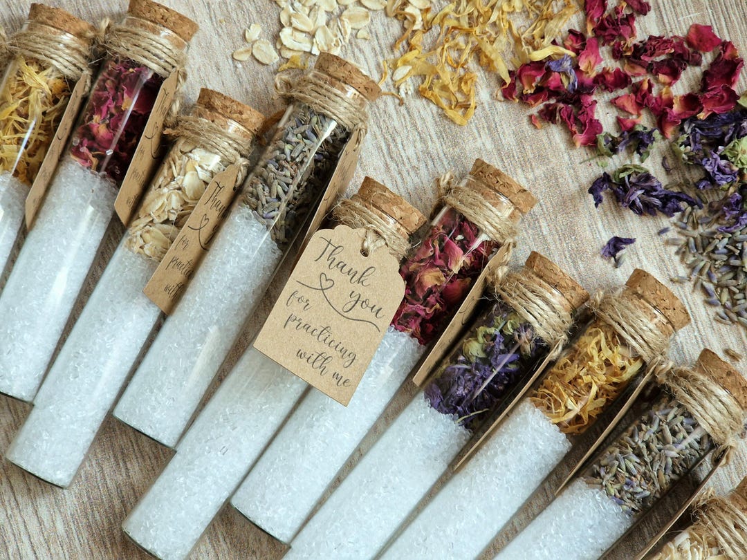 Wedding Favour Bath Salt Test Tube - Guest Gift - Customized Tag ...