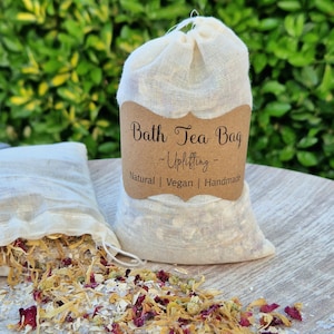 Jumbo Herbal Bath Tea Bag | Natural Oat Soak | Botanical Herbs & Petals ...