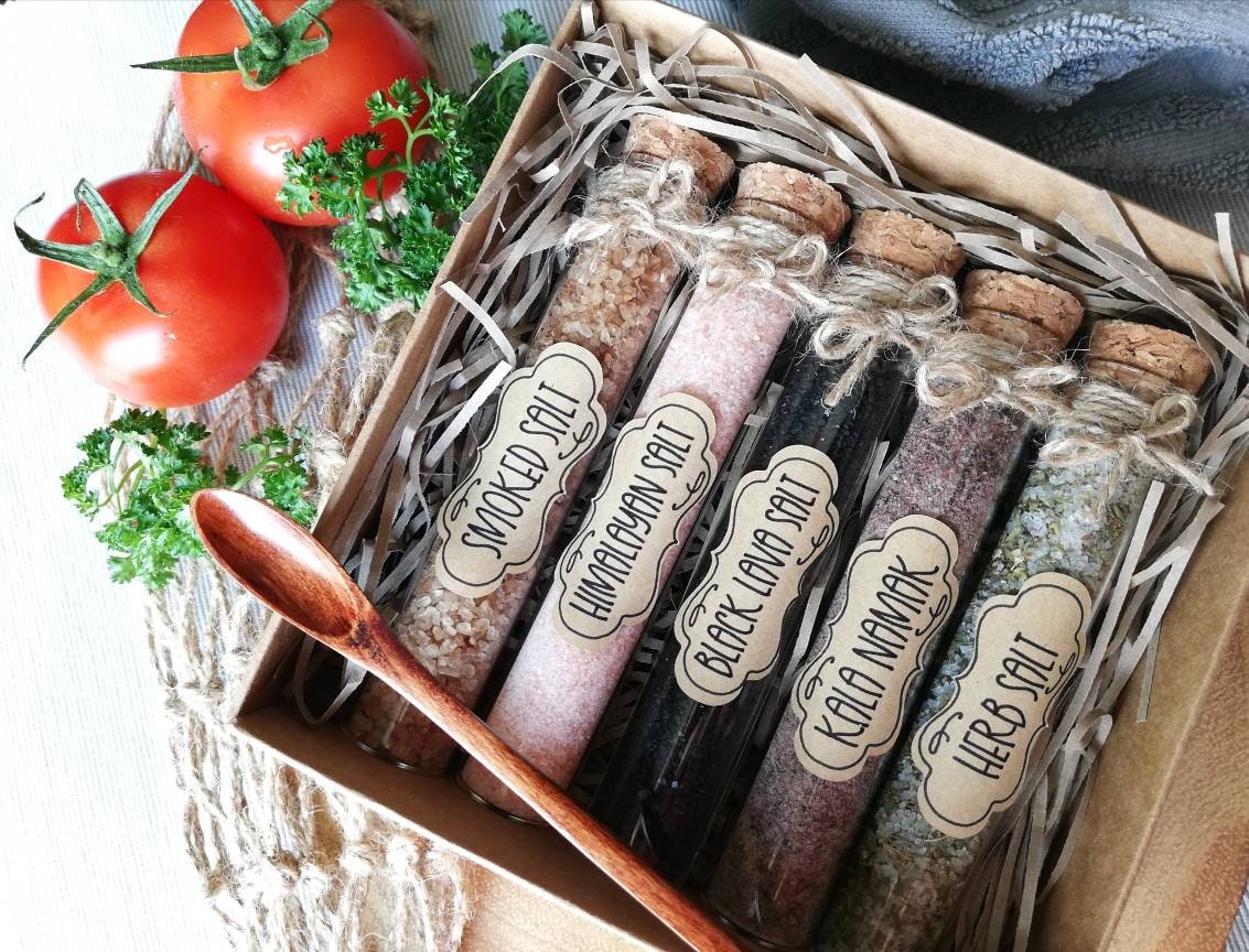 Gourmet Salt Collection T Set Box Sampler Pack Of 5 Lava Etsy