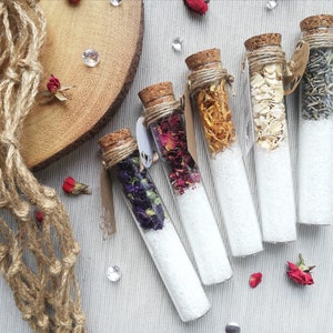 Wedding Favour Bath Salt Test Tube - Guest Gift - Customized Tag ...