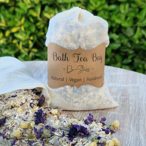Jumbo Herbal Bath Tea Bag | Natural Oat Soak | Botanical Herbs & Petals ...