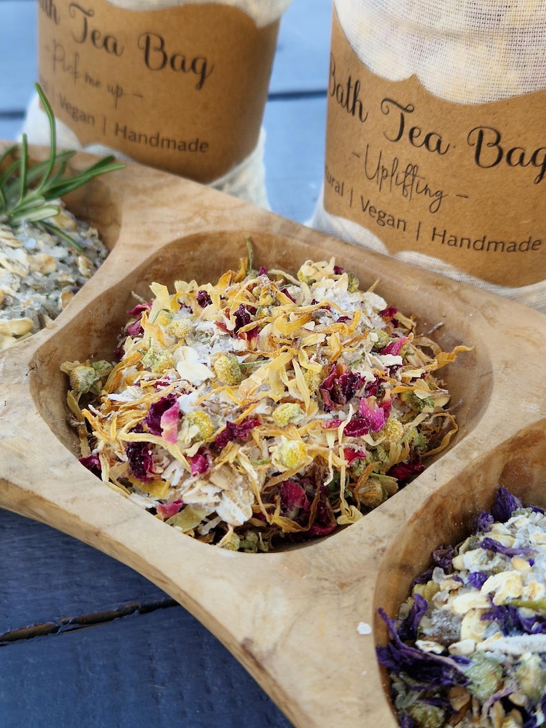 Jumbo Herbal Bath Tea Bag | Natural Oat Soak | Botanical Herbs & Petals ...