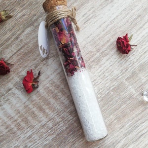 Wedding Favour Bath Salt Test Tube Guest Gift Customized Tag Glass ...
