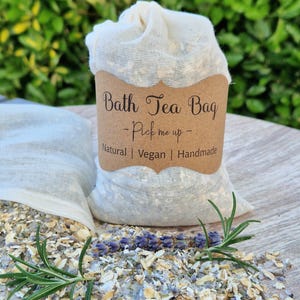 Jumbo Herbal Bath Tea Bag | Natural Oat Soak | Botanical Herbs & Petals ...