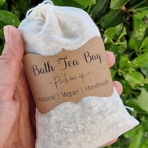 Jumbo Herbal Bath Tea Bag | Natural Oat Soak | Botanical Herbs & Petals ...