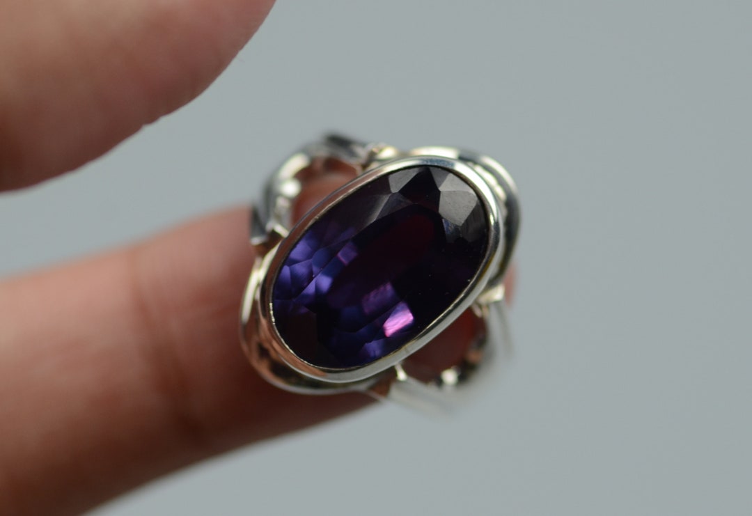 5 Carat Alexandrite Ring 925 Sterling Silver Handmade Women Ring June ...