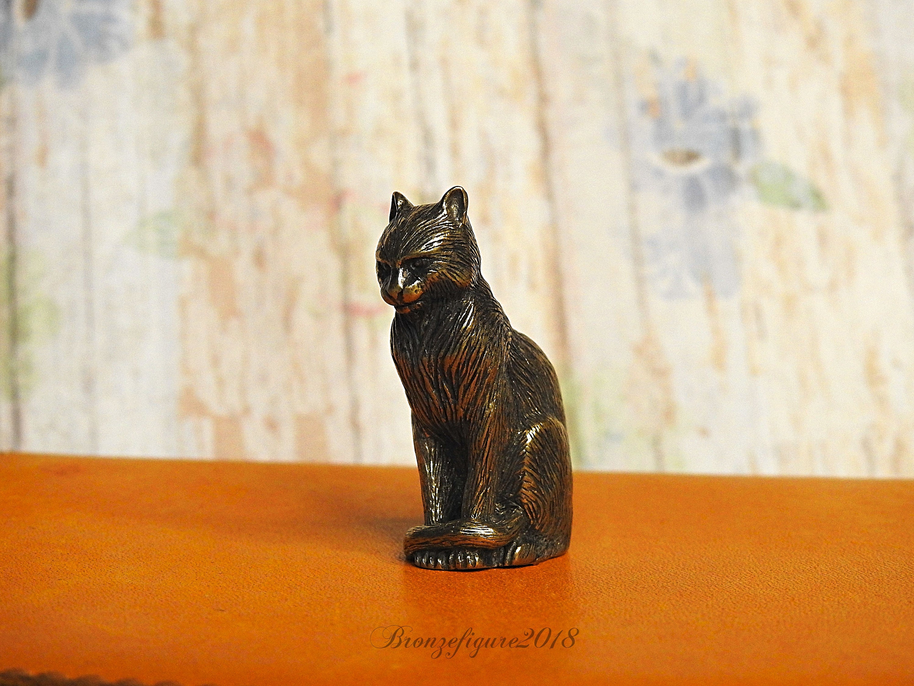 Bronze Cat Figurine | Etsy
