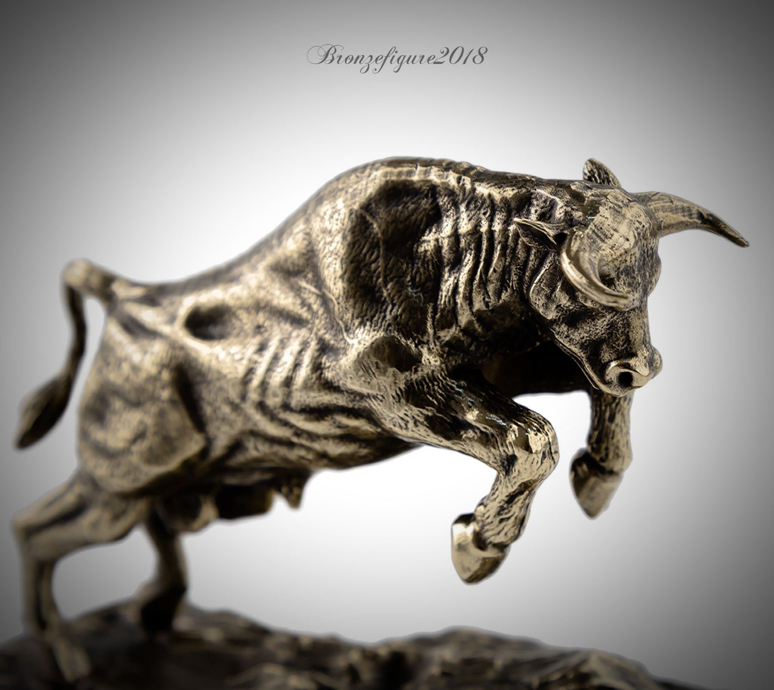 Bronze figure Bull bronze figurines | Etsy