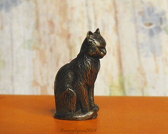Antique Bronze Cat | Etsy