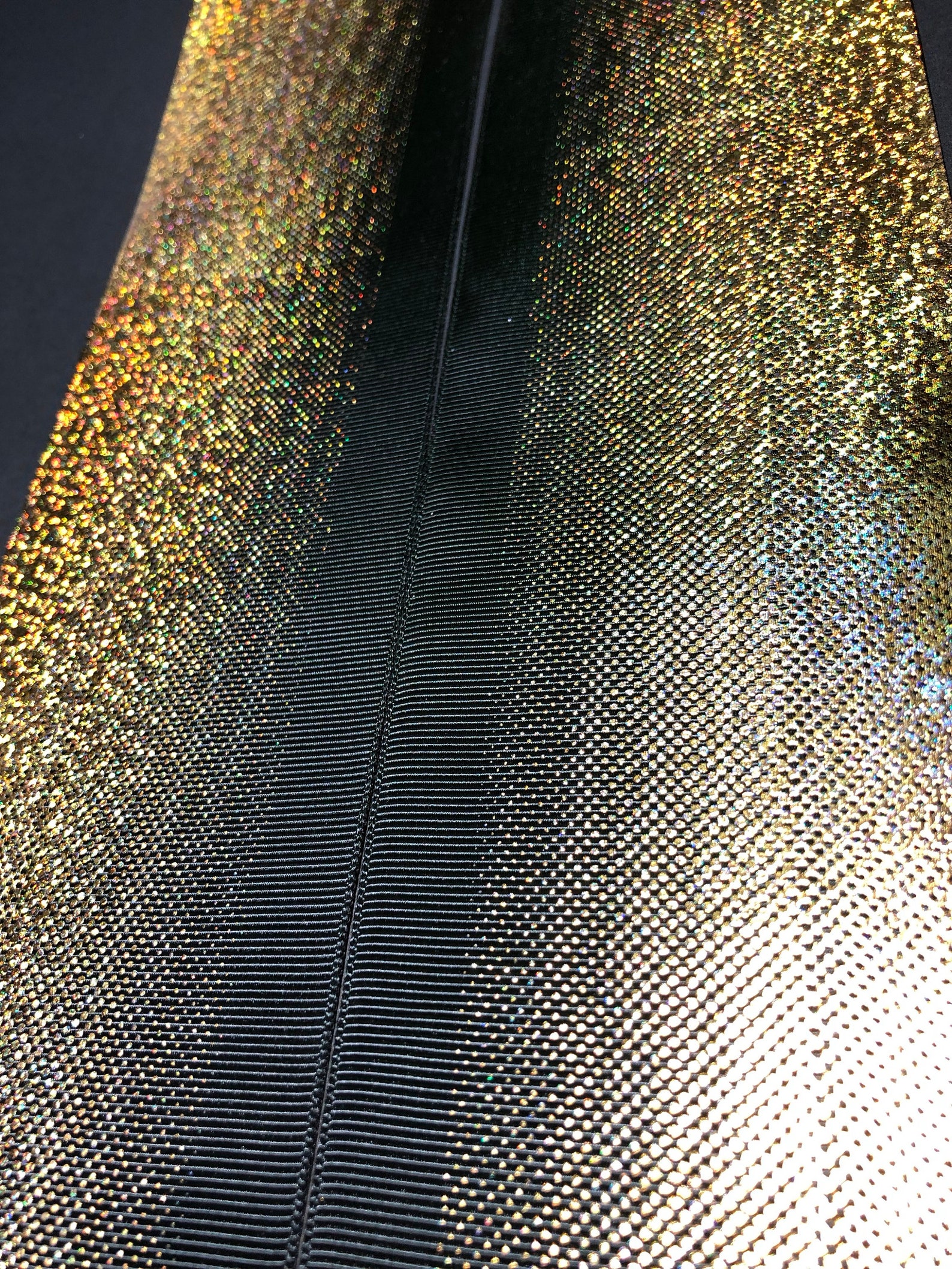 GOLD HOLOGRAM OMBRÉ Glitter Grosgrain Ribbon Black - Etsy