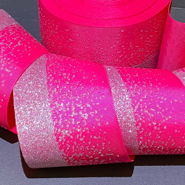 Pink and Navy Ribbon - Etsy