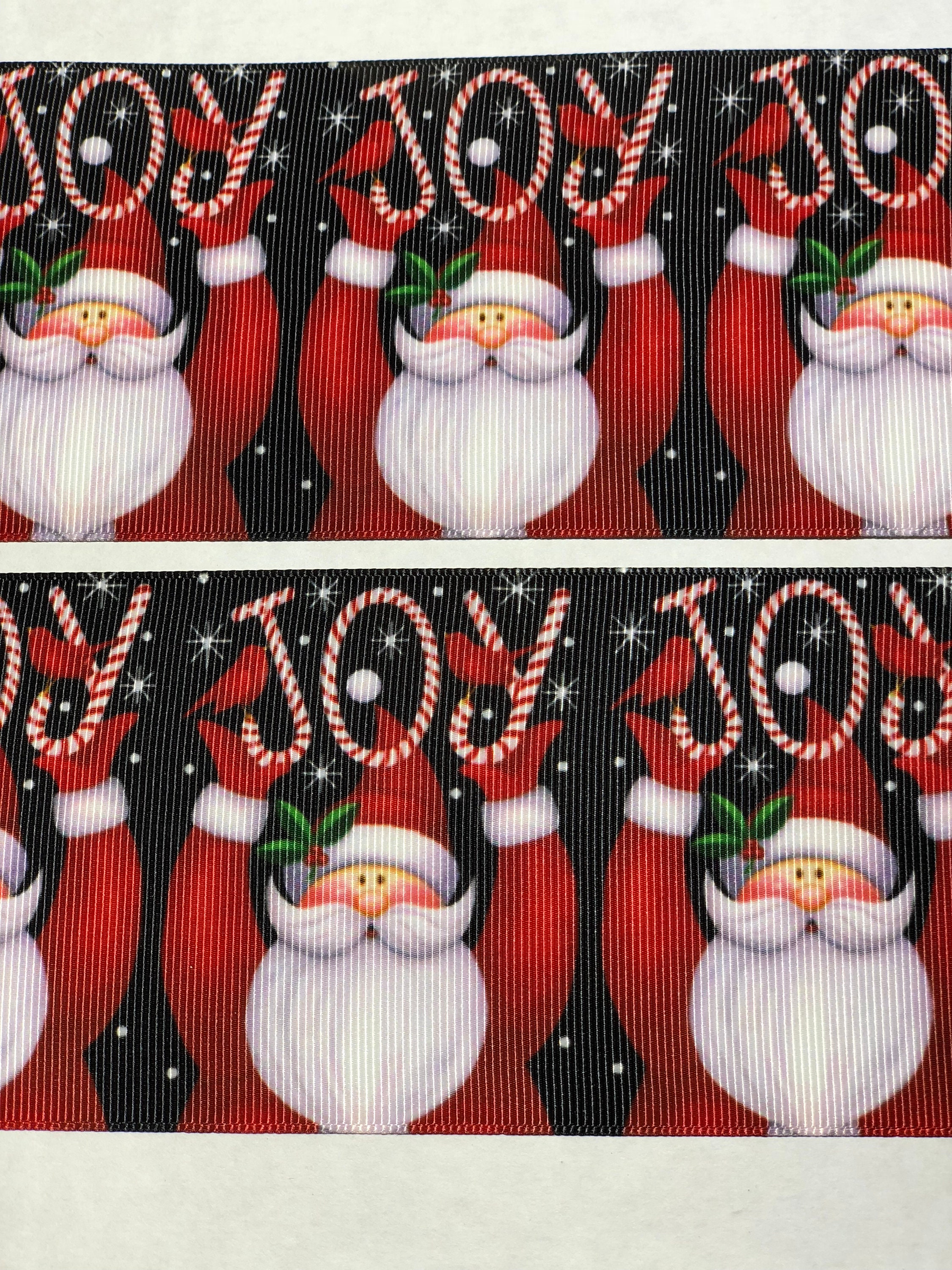 3 Santa Joy grosgrain ribbon 1.5 ribbon christmas | Etsy