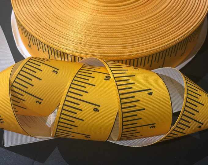 School Ruler Measuring Tape Grosgrain Tik Tock Cheer Ribbon - Etsy