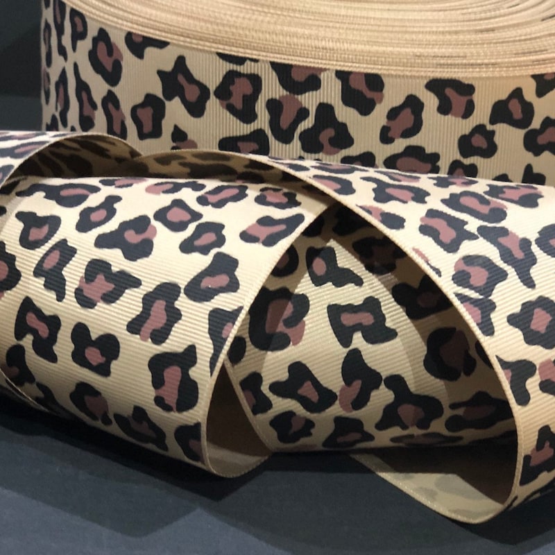 Leopard Print Grosgrain - Etsy