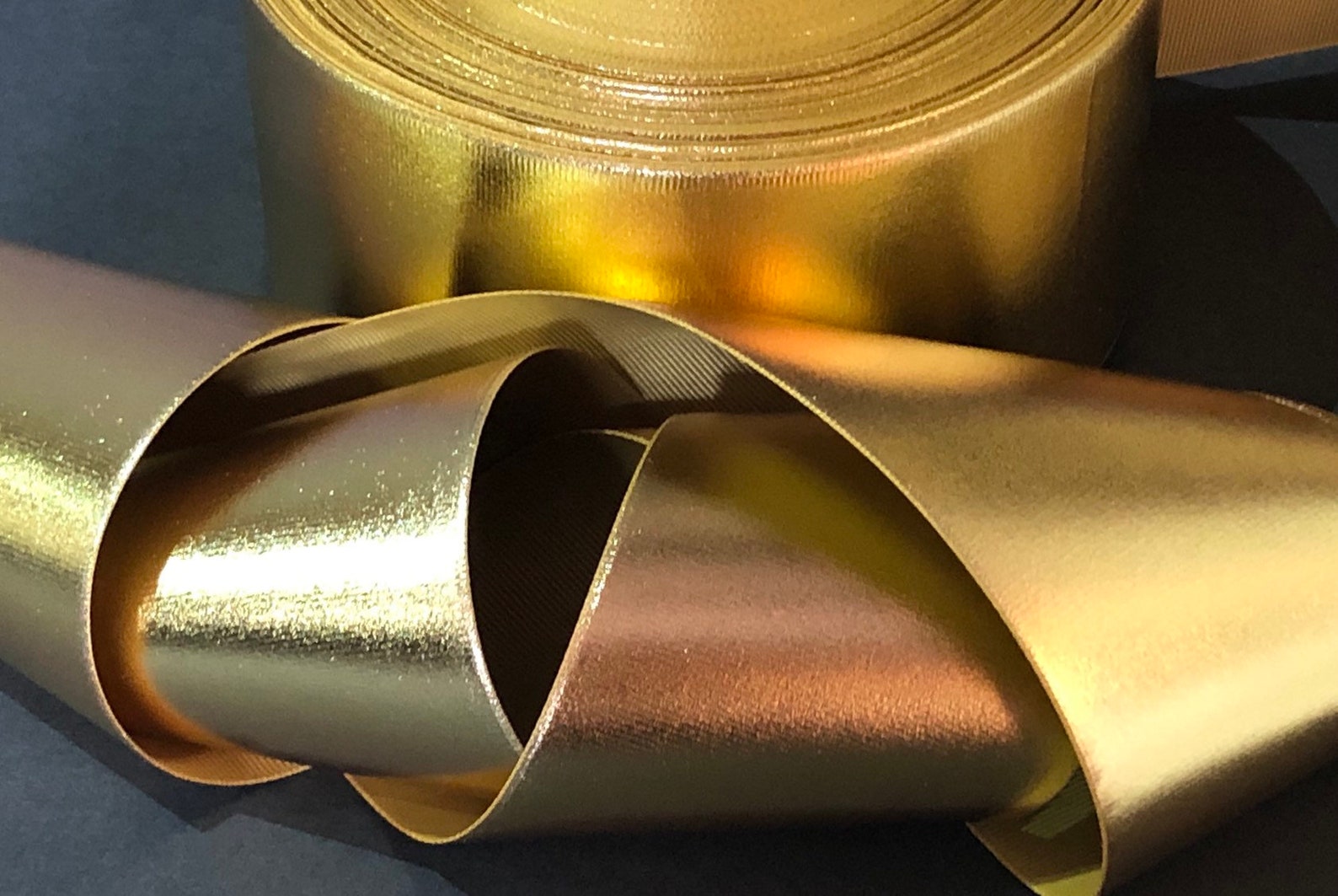 Solid Gold Autograph Metallic Vinyl Grosgrain Cheer Ribbon - Etsy