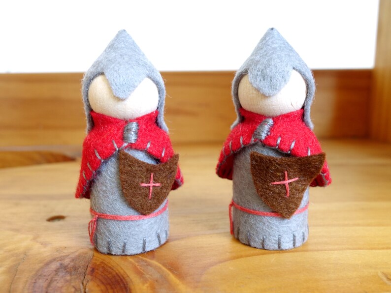 Two Knights Set Pretend Play Castle Shields Waldorf - Etsy