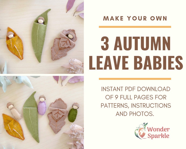 Felt Autumn Leaves Sewing Pattern – Waldorf Inspired (PDF Download) - Etsy