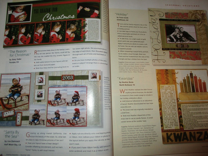 2004 Creating Keepsakes Scrapbook Magazine Holiday Edition Original ...