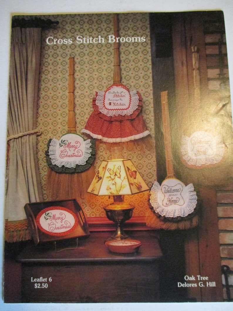 1982 Cross Stitch Brooms by Oak Tree Delores G. Hill Original | Etsy