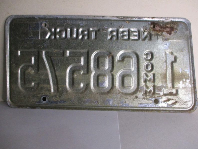 Vintage June 1993 Nebraska Commercial 3 Ton Truck License Plate L701 - Etsy