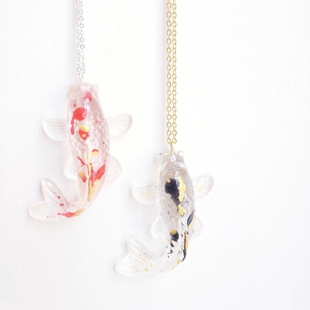 Koi Fish Pendant Necklace / Koi Charm / Fish Necklace / Enchanted ...