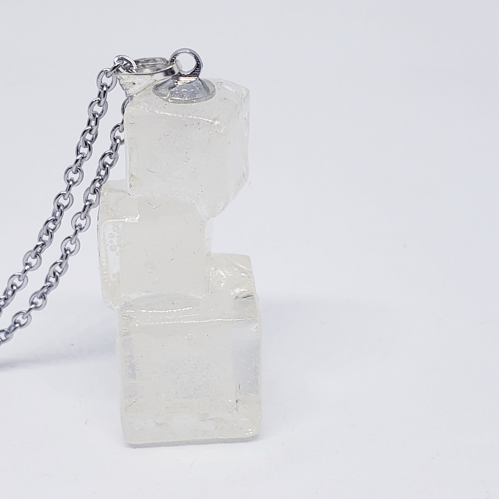 Ice Cubes Pendant Necklace / Ice Cube Jewellery / Ice Resin - Etsy UK