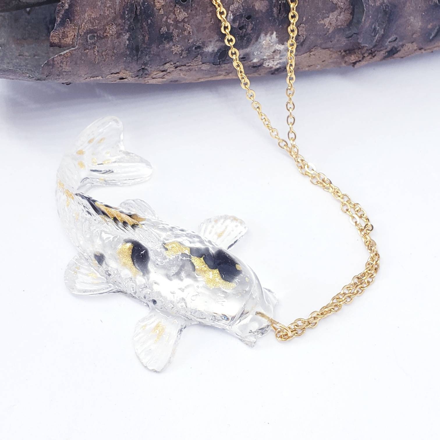 Koi Fish Pendant Necklace / Koi Charm / Fish Necklace / - Etsy UK