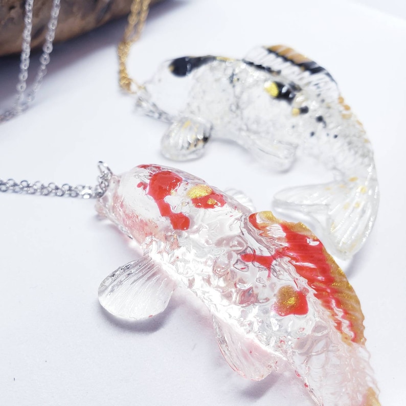 Koi Fish Pendant Necklace / Koi Charm / Fish Necklace / Enchanted ...