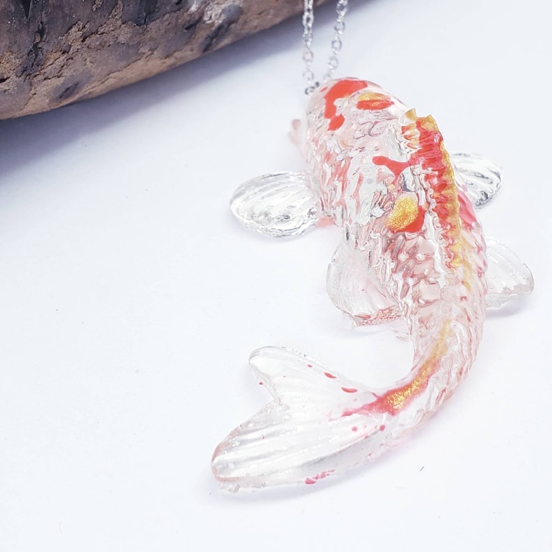 Koi Fish Pendant Necklace / Koi Charm / Fish Necklace / | Etsy UK