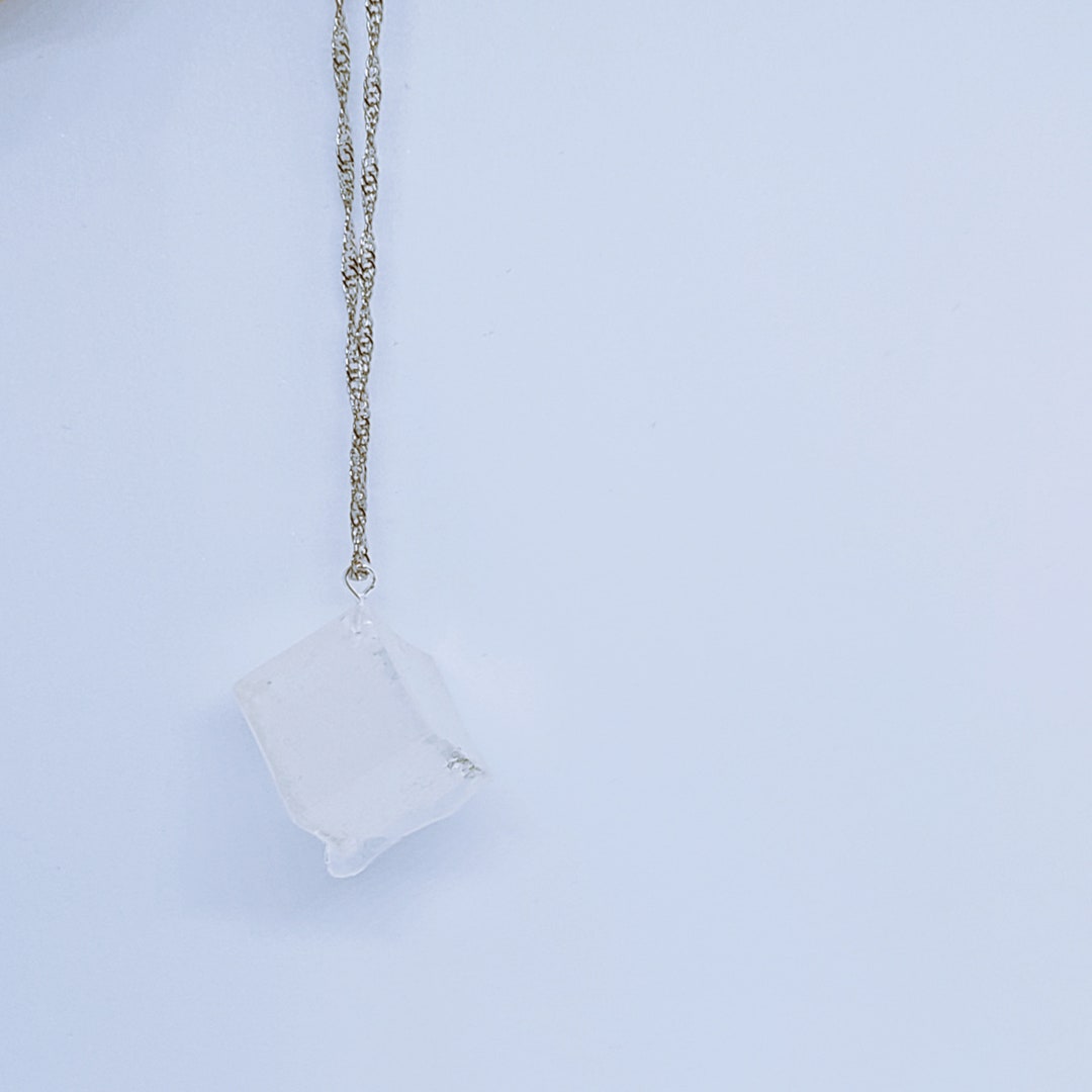 Melting Ice Cube Pendant Necklace / Ice Cube Jewellery / Resin ...