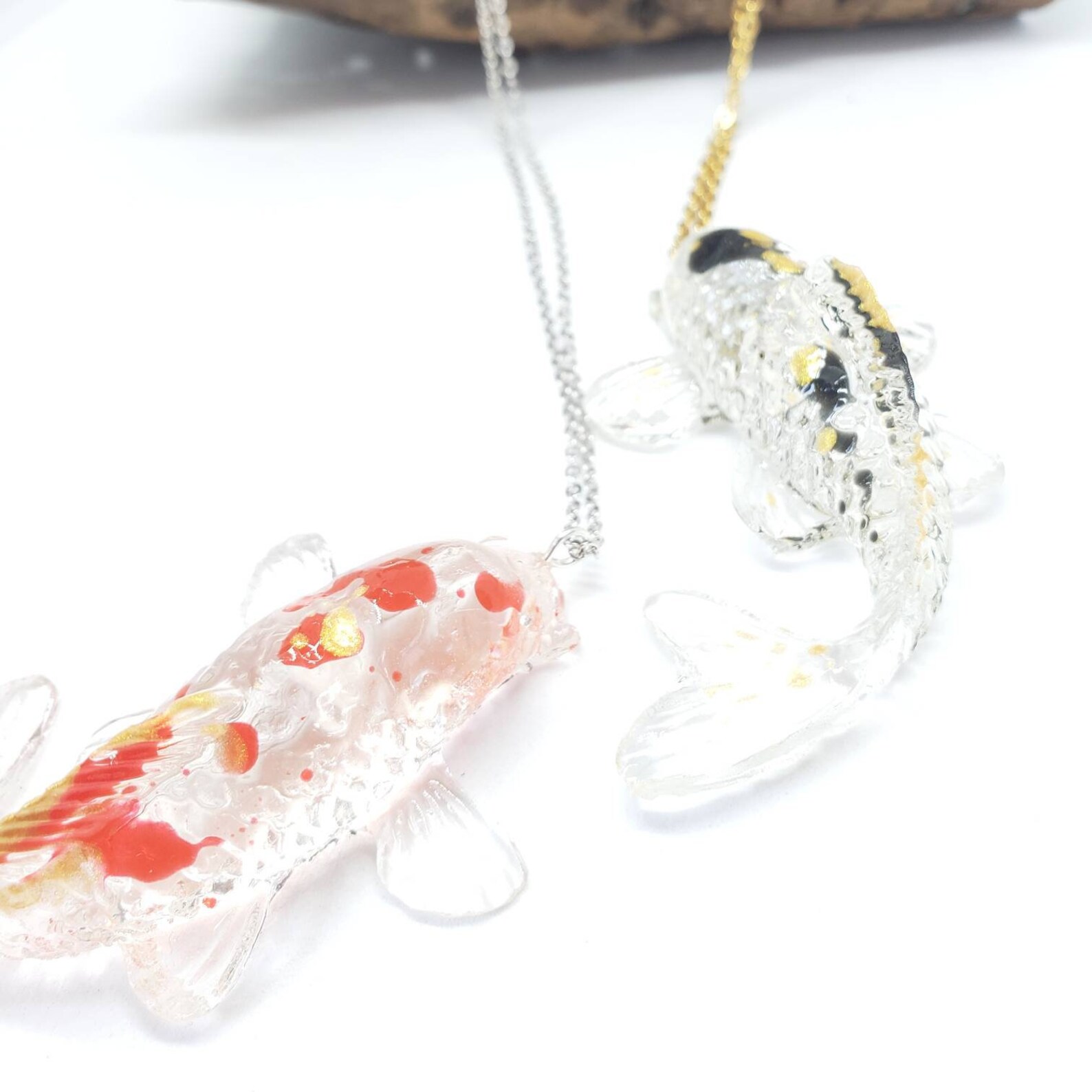 Koi Fish Pendant Necklace / Koi Charm / Fish Necklace / Enchanted ...