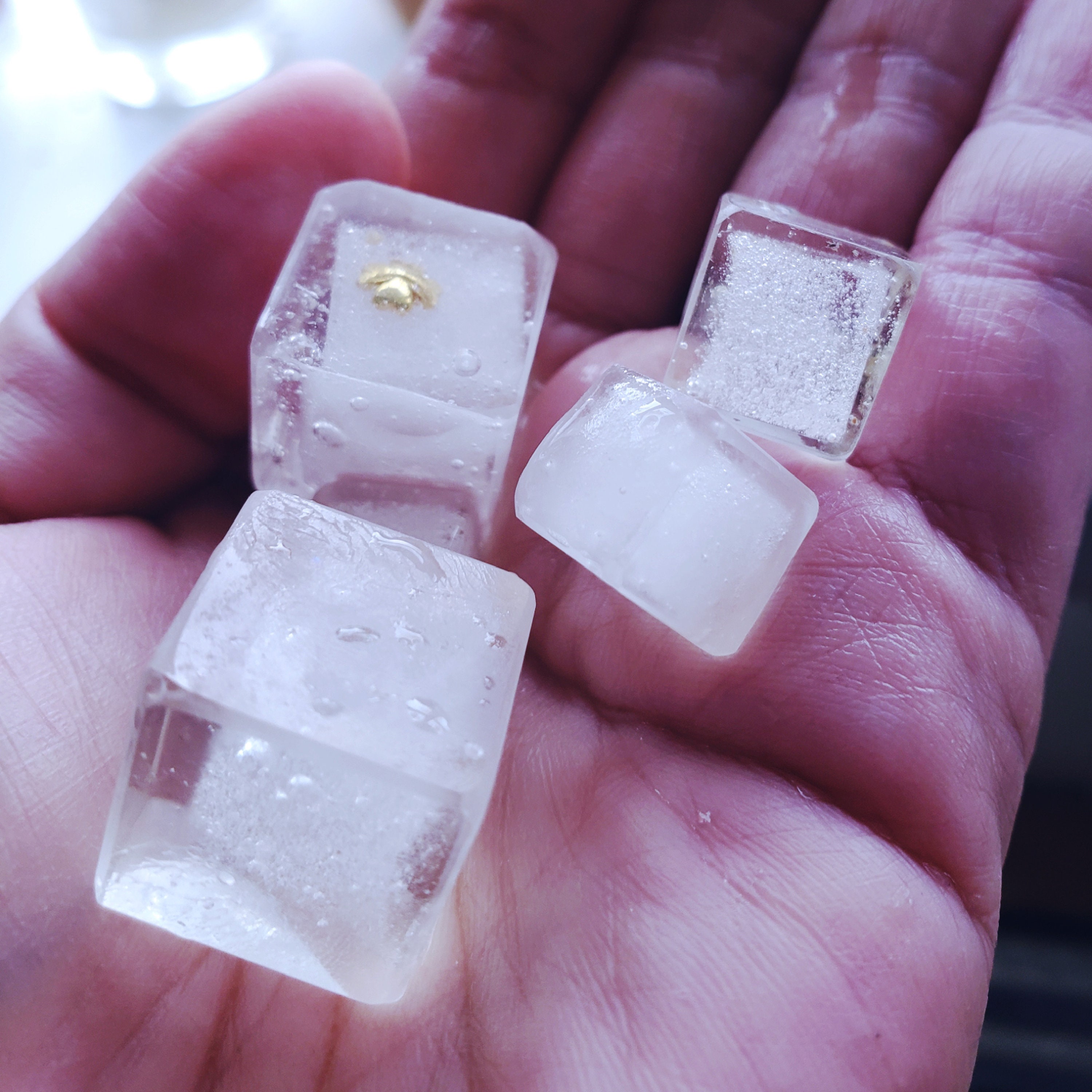 Melting Ice Cube Studs Earrings / Ice Cube Jewellery / Resin Jewellery ...