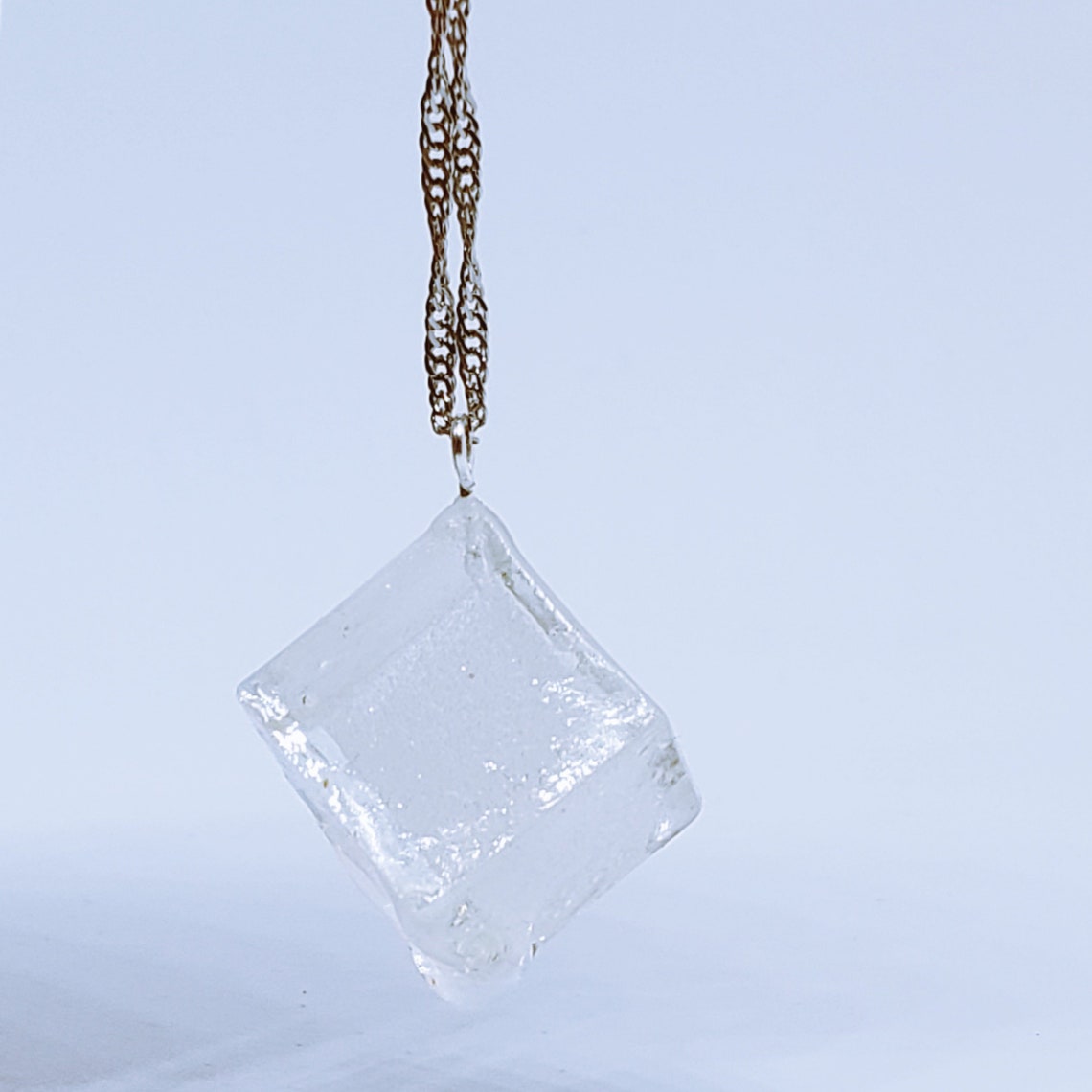 Melting Ice Cube Pendant Necklace / Ice Cube Jewellery / Resin - Etsy UK