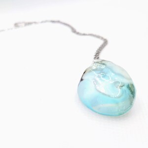Water Ripple Raindrop Pendant Necklace / Water Ripple Iridescent ...