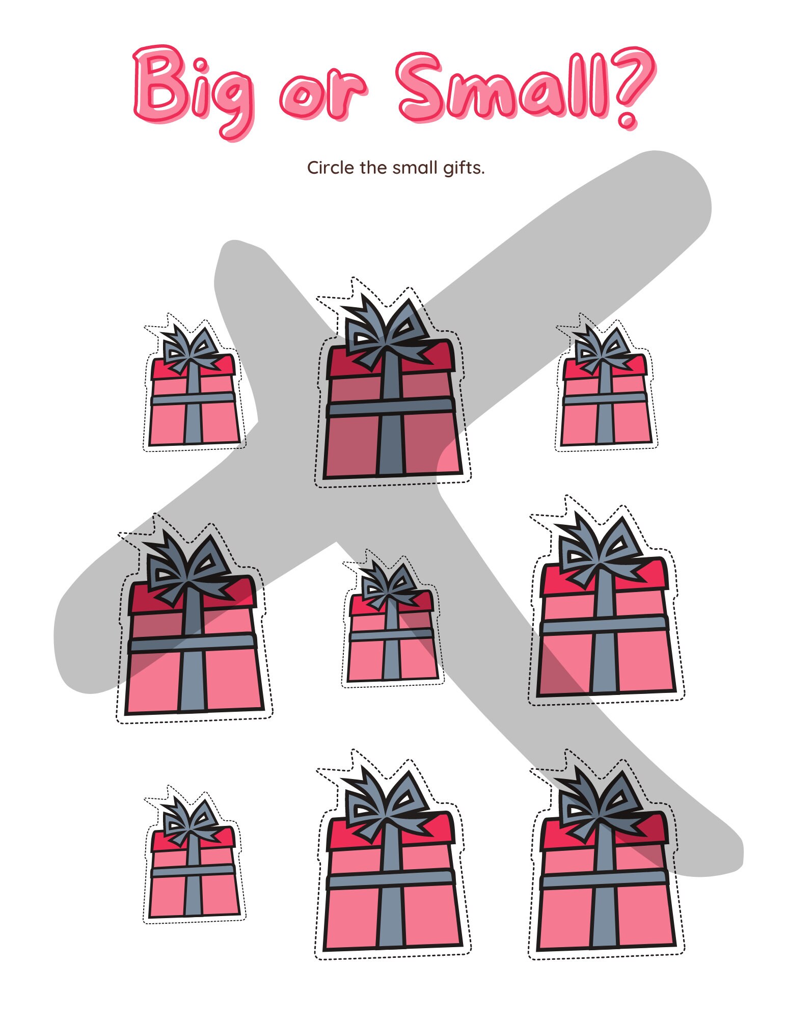 Big Vs. Small Activity Worksheets for Preschoolers - Etsy