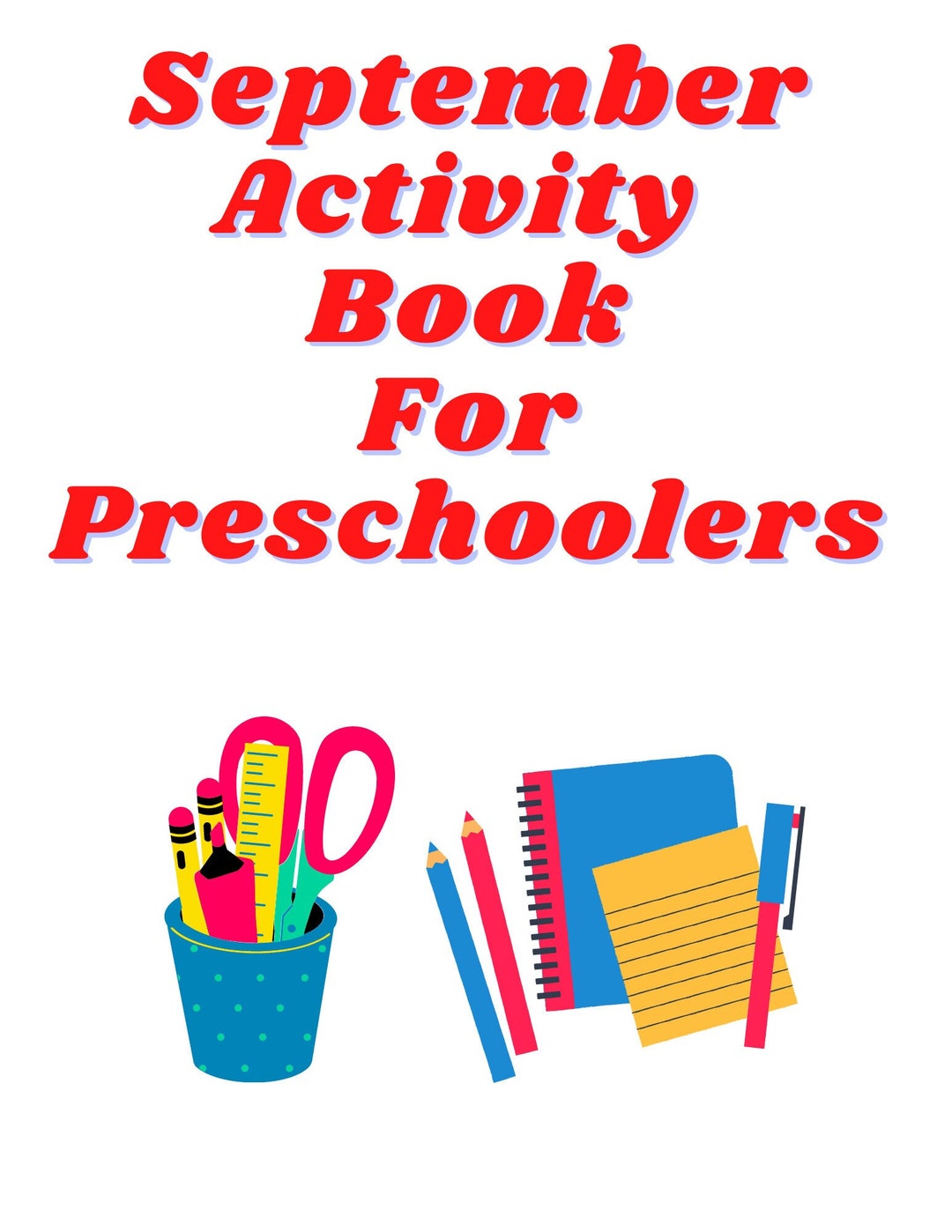 September Activity Book for Preschoolers - Etsy