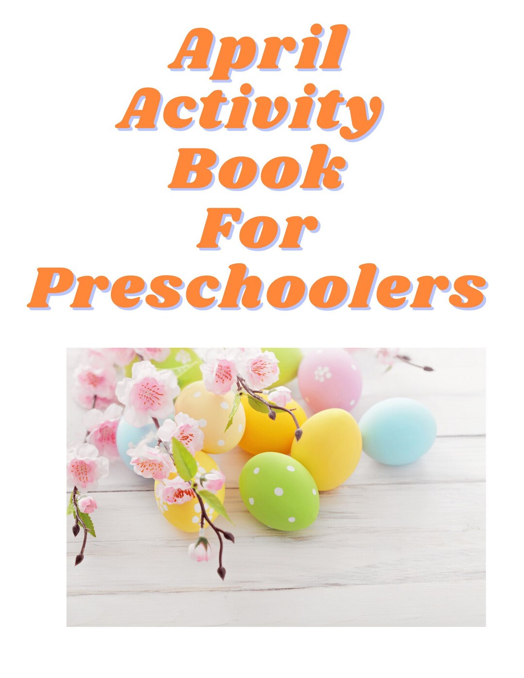 April Activity Book for Preschoolers - Etsy