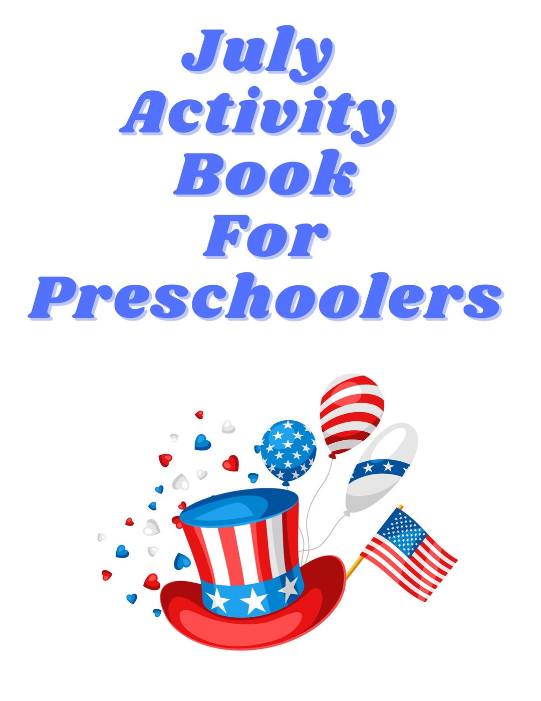 July Activity Book for Preschoolers - Etsy