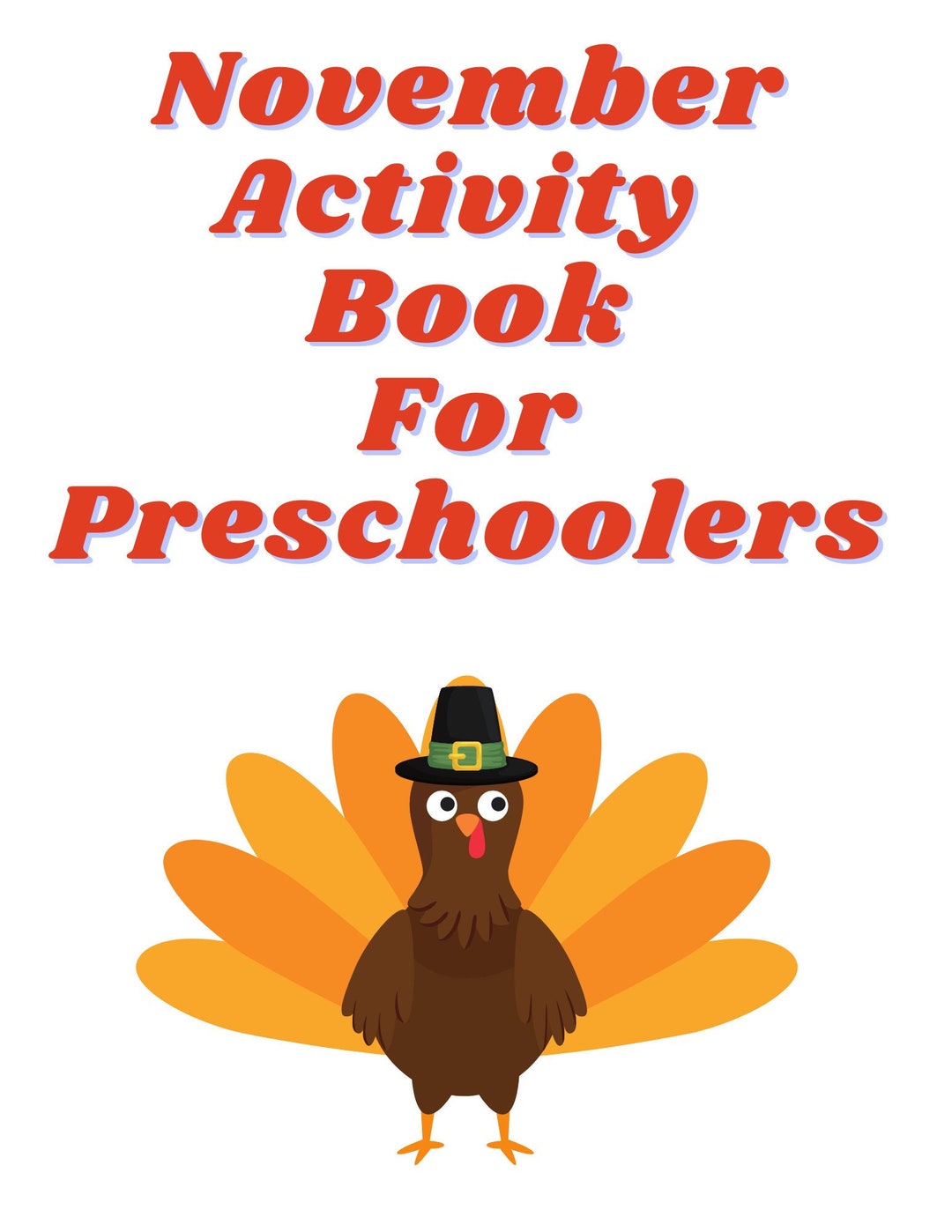 November Activity Book for Preschoolers - Etsy