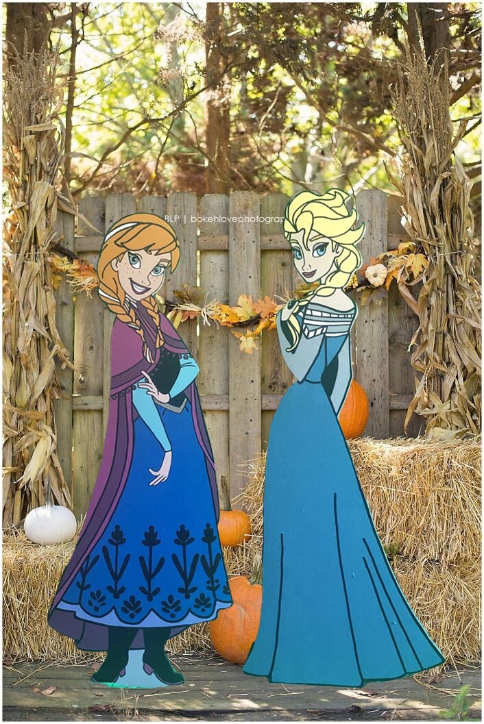 Hand Painted Disney's Frozen Elsa and Anna Yard Art/ - Etsy